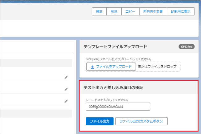 Salesforceでexcelの帳票を作成する-office File Creator Excel編-②テンプレートレコード作成