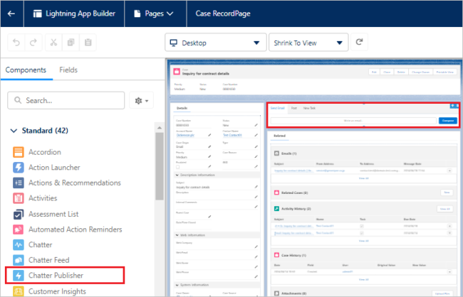 Create A Send Email Action On The Case Record Page In Salesforce
